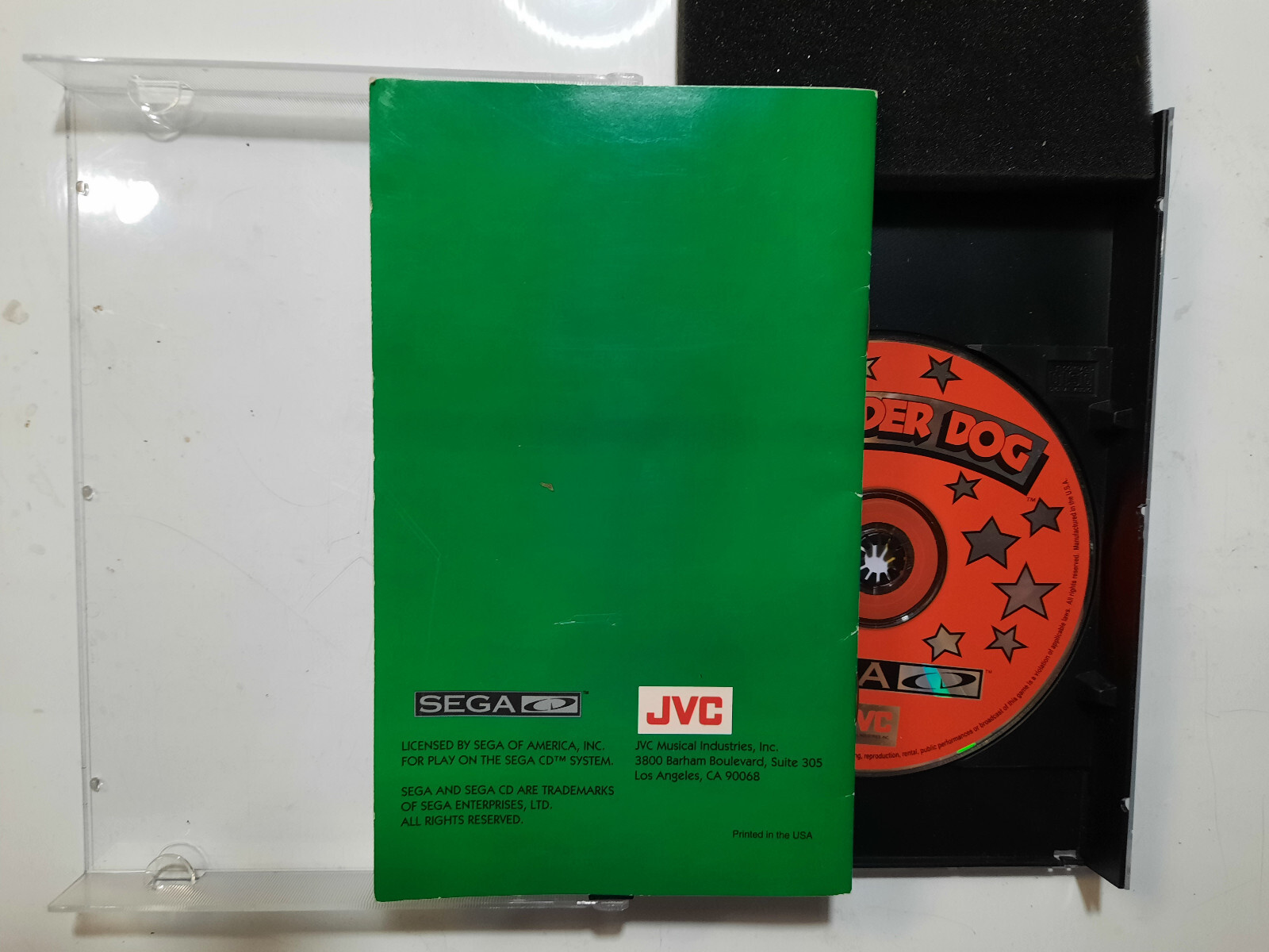 SEGA CD "Wonder Dog" Red Version 1992 w/"Green Manual" in Case! JVC ...