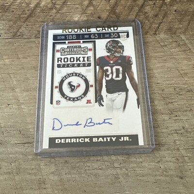 Derrick Baity Jr rookie ticket auto | eBay