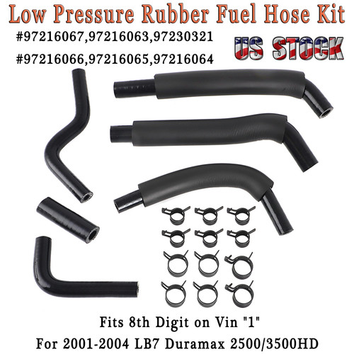 For GM 2001-2004 6.6L LB7 Duramax 2500 3500HD Low Pressure Rubber Fuel ...