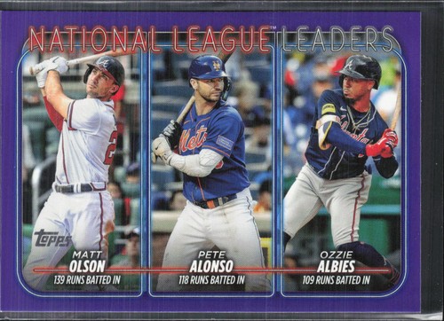 2024 Topps #293 NL RBI Leaders Matt Olson Pete Alonso Ozzie Albies ...