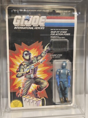 Rare 1993 GI Joe Funskool India BLUE Snake Eyes Variant MOC MOSC Real ...