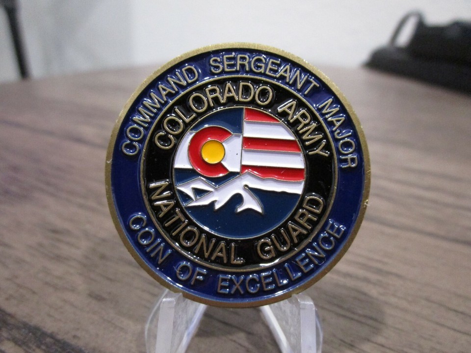 Colorado Army National Guard Command Sergeant Major CSM Challenge Coin ...