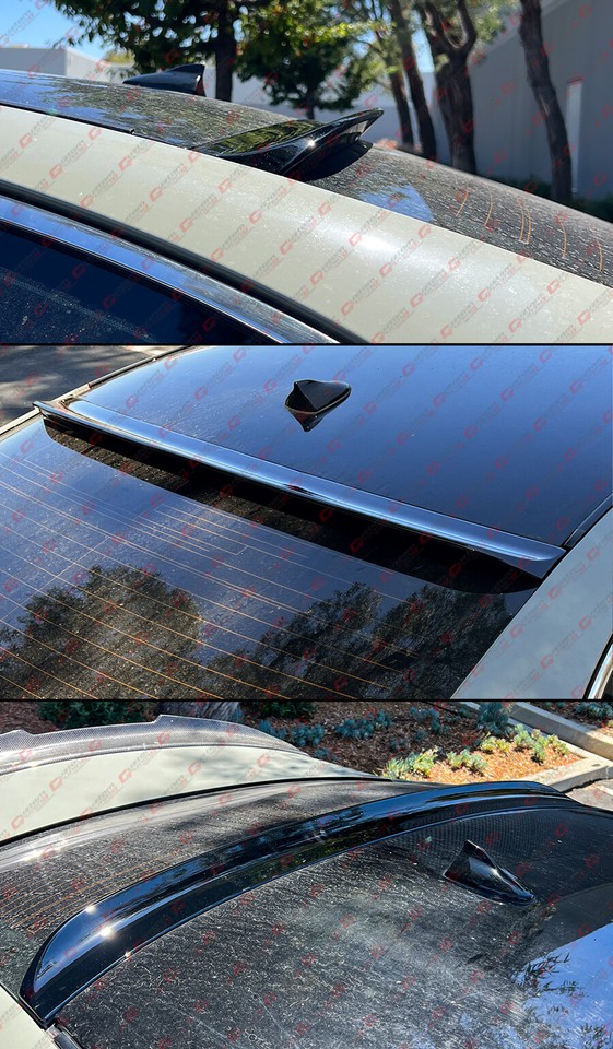 FOR 14-24 INFINITI Q50 JDM V2 STYLE PAINTED GLOSS BLACK REAR WINDOW ...