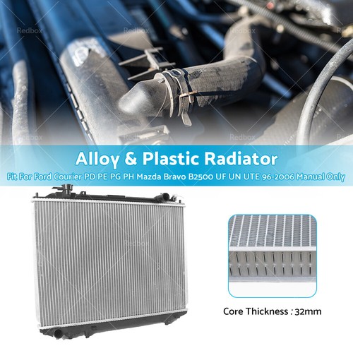 Radiator For Ford Courier PD PE PG PH Mazda Bravo B2500 UF UN UTE 96 ...