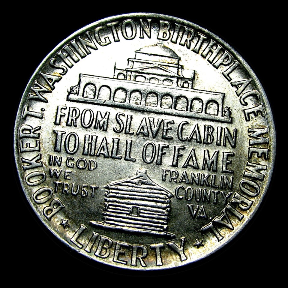 1946 Booker T Washington Commemorative Silver Half Dollar -Stunning ...