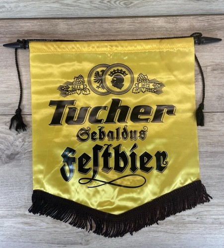 Vintage Tucher Beer Wall Hanging Festival Banner Sign 17" x 14" German ...