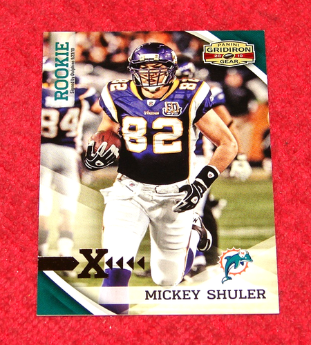 MICKEY SHULER DOLPHINS 2010 PANINI GRIDIRON GEAR GOLD X'S RC 006/100 ...