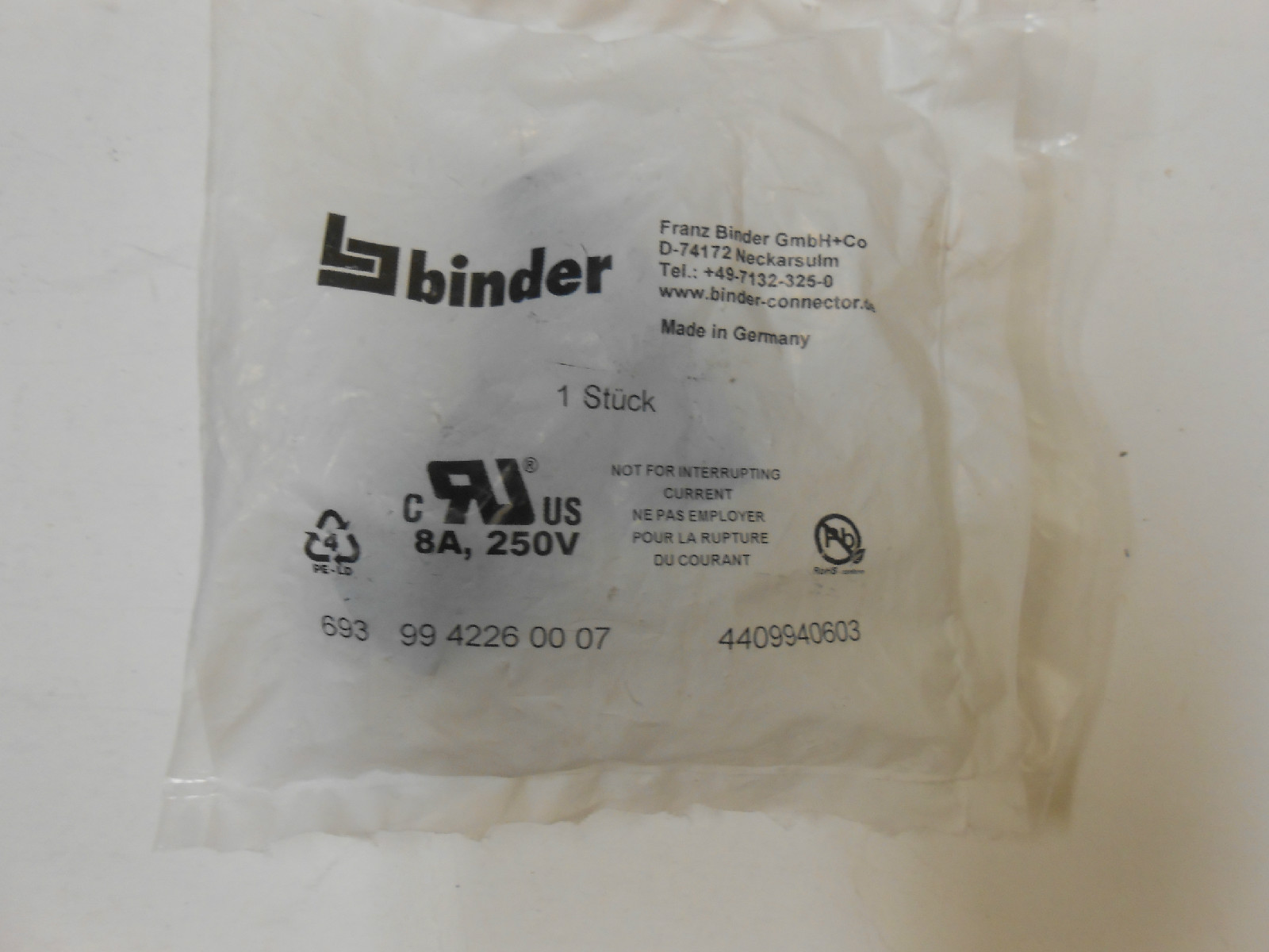 BINDER 99-4226-00-07 SERIES 693 CIRCULAR RECEPTACLE CONNECTOR NEW | eBay