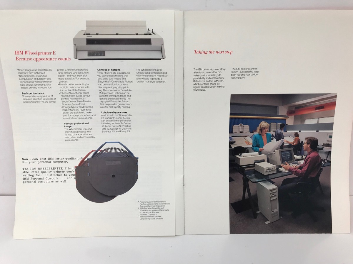 VINTAGE IBM PERSONAL PRINTERS BROCHURE | eBay VINTAGE IBM PERSONAL PRINTERS BROCHURE | eBay