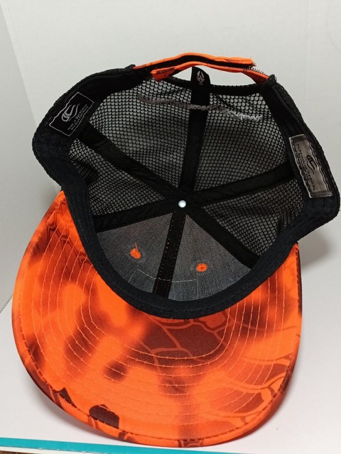 KRYPTEK ORANGE INFERNO CAMO SPARTAN HELMET LOGO ADJUSTABLE MESH TRUCKER ...