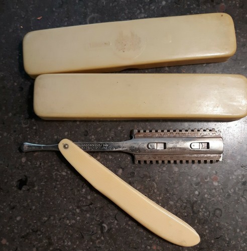 VTG Durham Duplex Straight Razor Celluloid Handle & Original Box Made ...