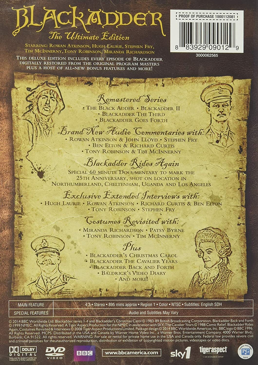 Black Adder Ultimate Edition(6-DVD Set,Complete Remastered Series)NEW ...