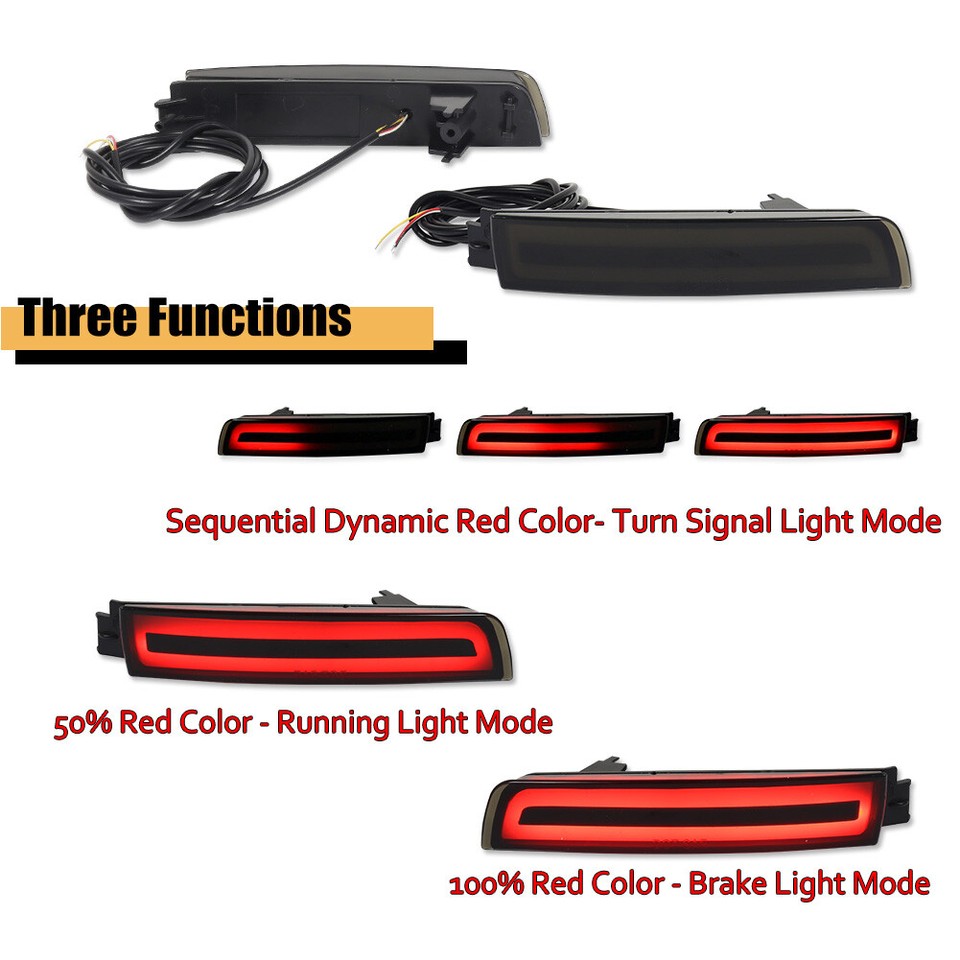 For Infiniti FX35/FX50/FX37 2009-2013 LED Rear Bumper Reflector Tail ...