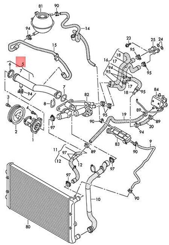 Genuine VW SKODA SEAT Polo Derby Vento-IND Coolant Pipe 03C121065K | eBay