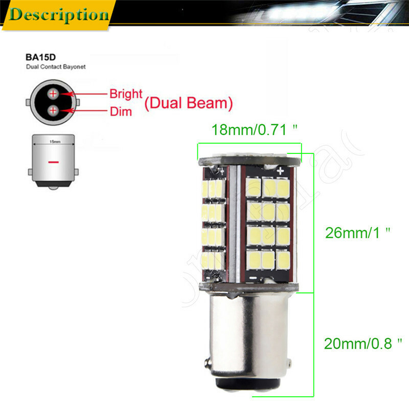 4 X 6 VOLT 6V 56 SMD BA15D Globes Tail Brake Stop Side Indicator LED ...