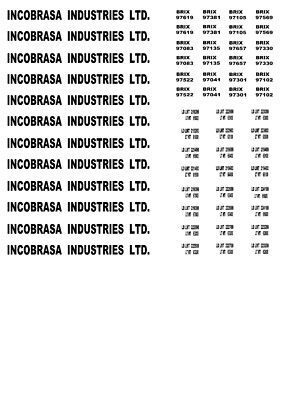 HO Scale Hopper Car Decals. " Incobrasa Industries " | eBay