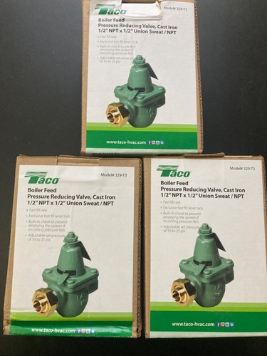 3pc~ Taco feed valve 1/2 in. Boiler feed valve. Auto feed pressure ...