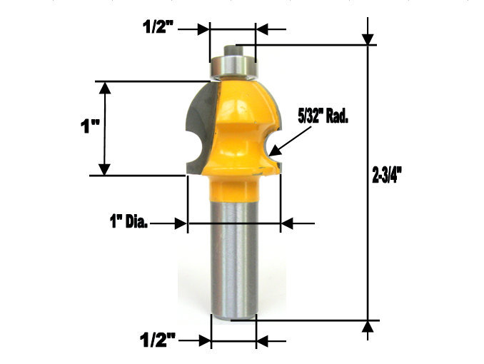 1 pc 1/2" Shank Architectural Specialty Molding F Router Bit sct-888 | eBay