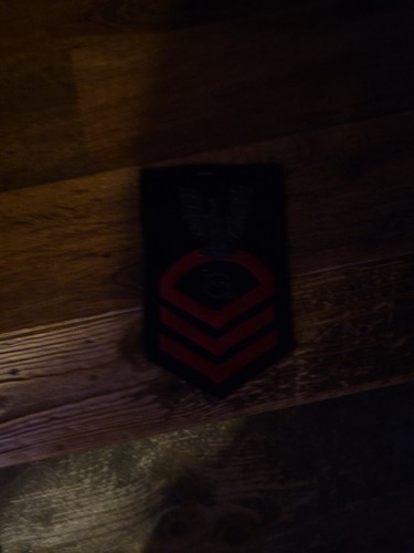 US Navy Rate Silver Bullion & Red Operations Specialist CPO rank Patch ...