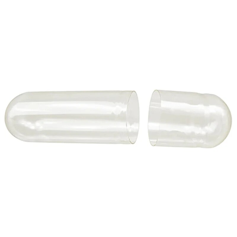 Size 1 Empty Capsules Gelatin Clear Capsules Hollow Gelatin Seperated ...