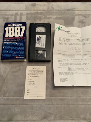 NBC NEWS 1987 THE UNFORGETTABLE YEAR VHS W Original Paperwork | eBay