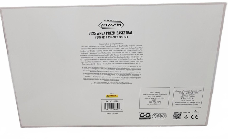 New 2025 Panini Prizm WNBA Costco Window Box 6 Packs Bonus Pack Sealed ...