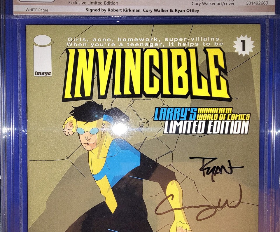 INVINCIBLE #1 9.8 SIGNATURE SERIES ROBERT KIRKMAN, CORRY WALKER, RYAN ...