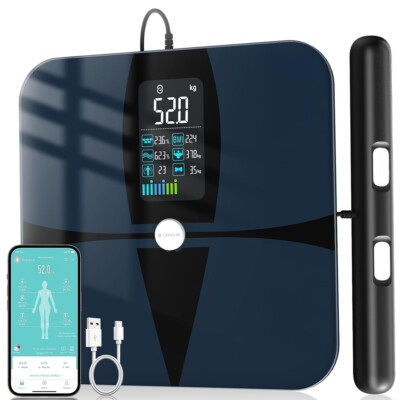 8 Electrode Smart Body Fat Scale Full Body Composition Analyzer with ...