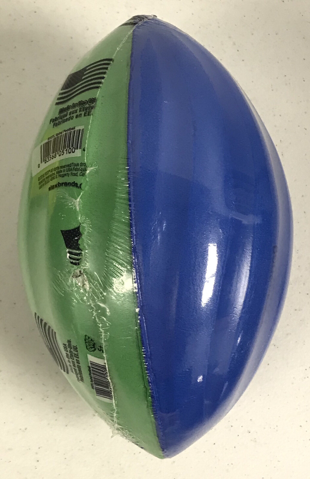 Alex Brands POOF Power Spiral Foam Football 8.5 Inch Ball Green Blue ...