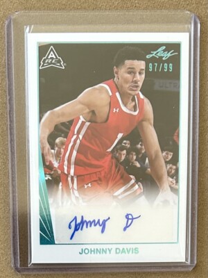 Johnny Davis #97/99 RC Rookie Autograph Auto Leaf BA-JD1 2022 ...