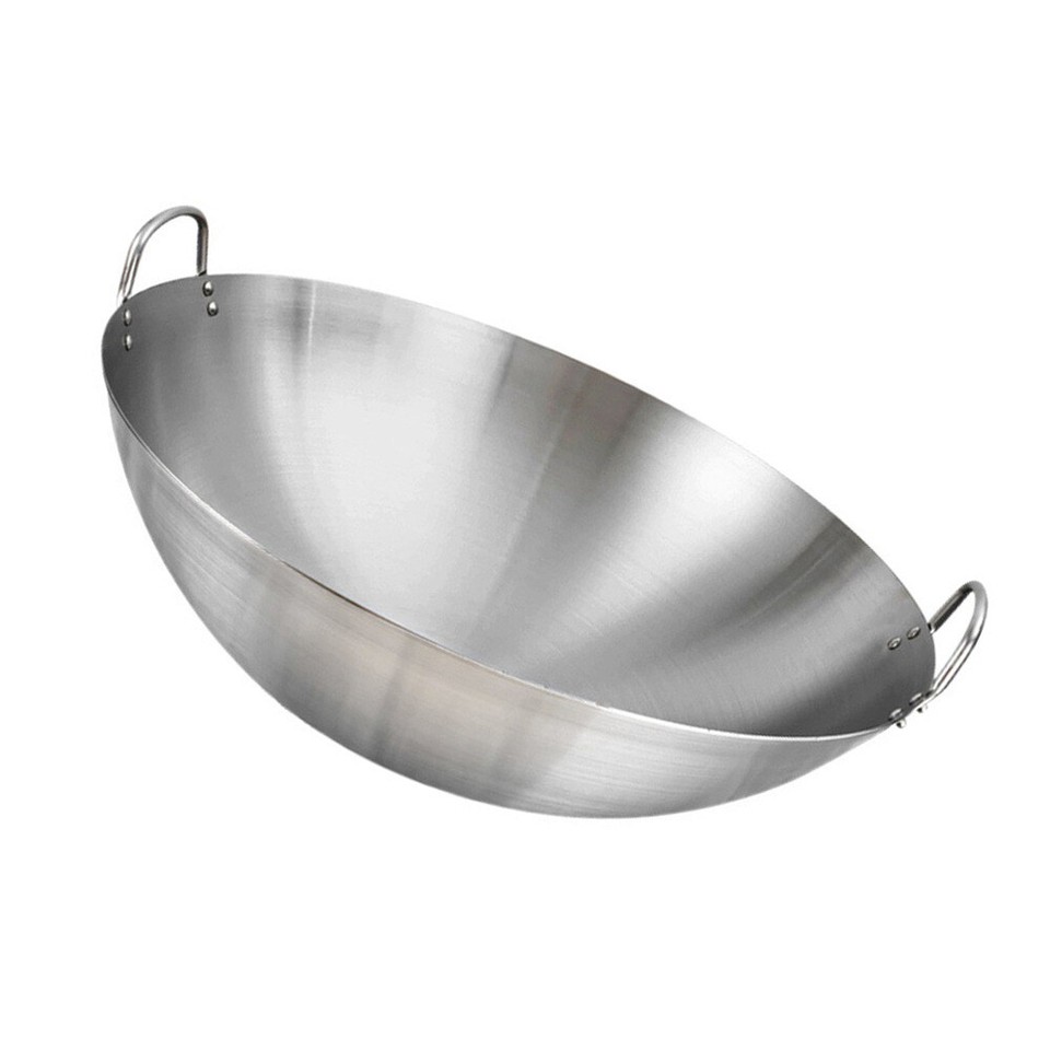 paellera stainless steel wok pan Wok Pan Non- Stick Wok Round | eBay