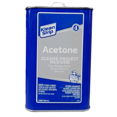1 Qt Klean-Strip Acetone Cleans Project Residue & Adhesive QAC18 ...