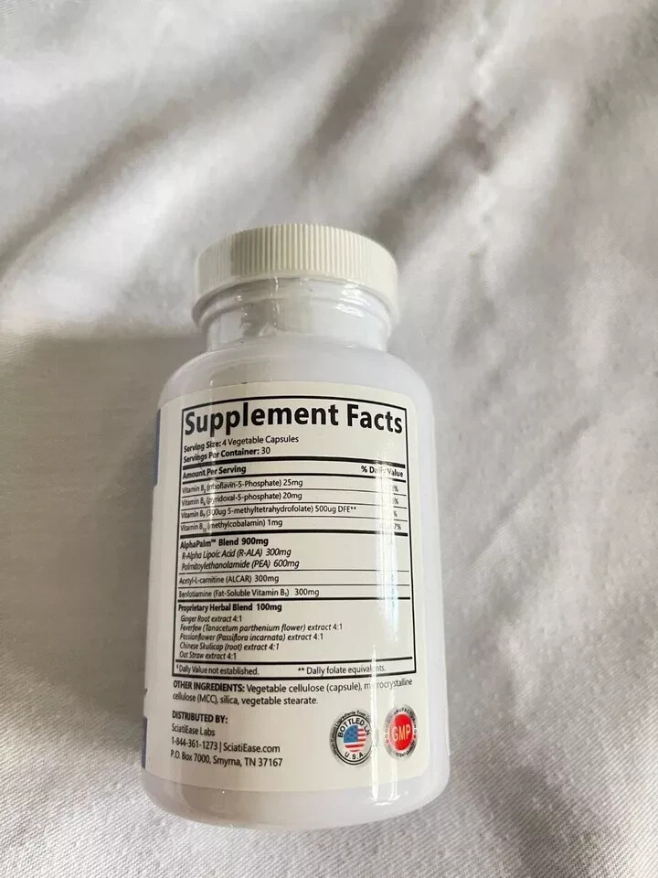 SciatiEase Labs Sciati Ease Sciatic Nerve Formula 120 Capsules - New ...