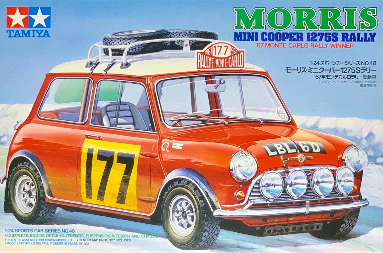 TAMIYA 24048 1/24 Scale Kit MORRIS MINI COOPER 1275S RALLY '67 MONTE ...