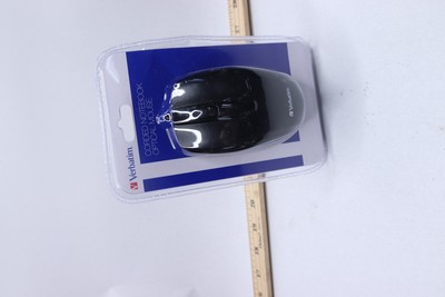 Verbatim Wired USB Computer Mouse Right/Left Hand Use Black 1.2" x 2.3 ...