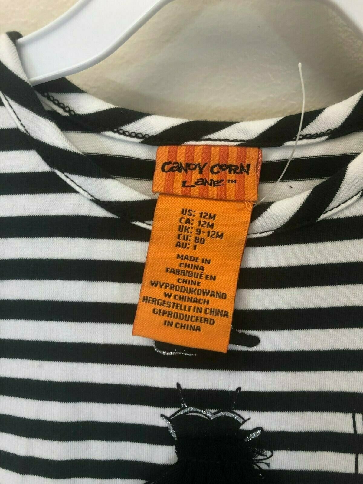 Candy Corn Lane Girl's Striped Witch Halloween Dress, Tulle Skirt, NWOT ...