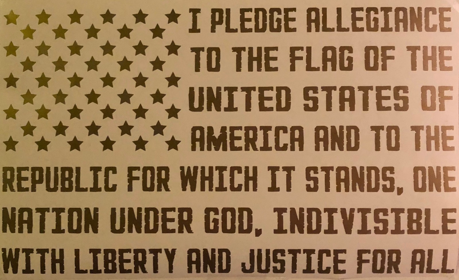 American Flag Pledge of Allegiance Vinyl Decal truck Window USA Flag ...