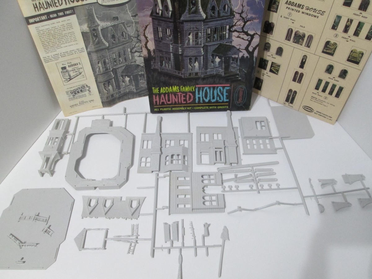 Aurora 1965 Addams Family Haunted House Model Kit Withob Vintage