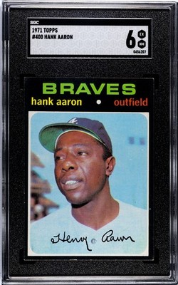 1971 topps baseball #400 Hank Aaron Atlanta Braves EX/NM SGC 6 | eBay