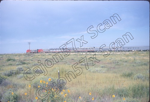 Original Slide- ATSF Santa Fe F7AABBB & Passenger Train In TX or OK 10/69 | eBay