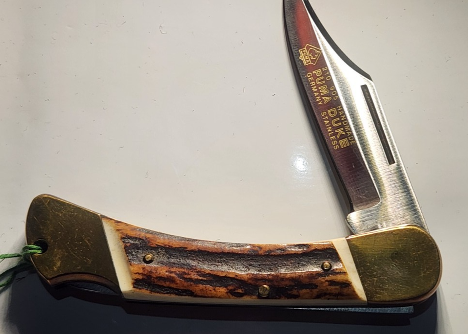 PUMA KNIFE 210 DUKE Lockback Stag Vintage 1992 Date Code Germany | eBay