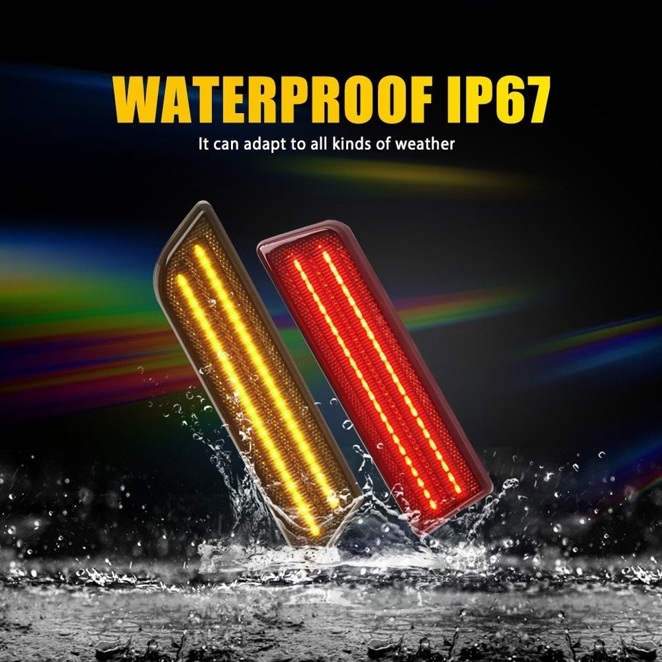 Smoke Amber&Red LED Front+Rear Marker Light For Ford Transit Connect ...