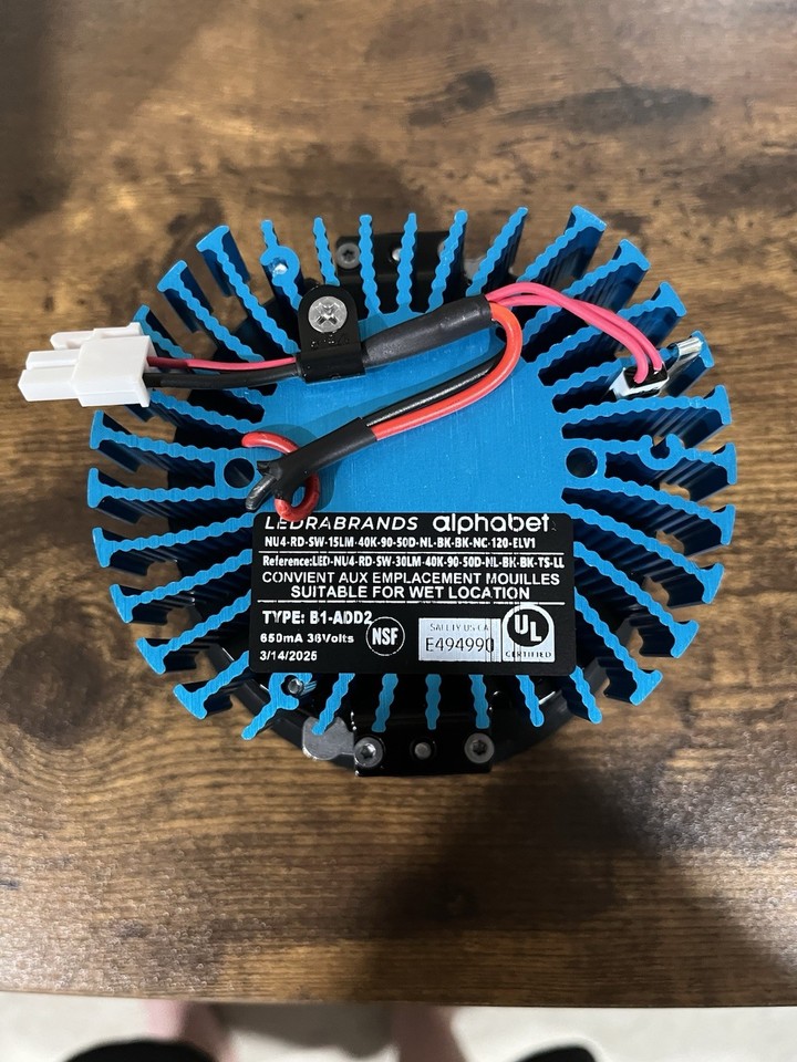 ALPHABET NU4-RD-SW-15LM-40K-90-50D-NL-BK-BK-NC-120-ELV1 4” Round ...