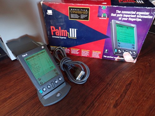 3Com Palm III PDA Vintage Computing Boxed with Cradle | eBay