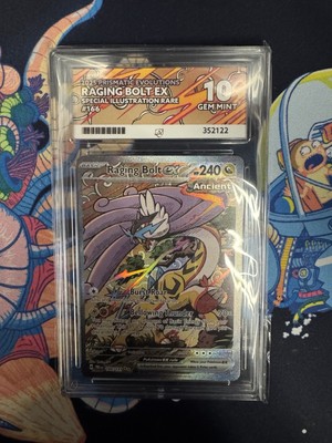 Pokemon Raging Bolt EX Prismatic Evolutions Ace Gem Mint 10 166/131 Sir ...