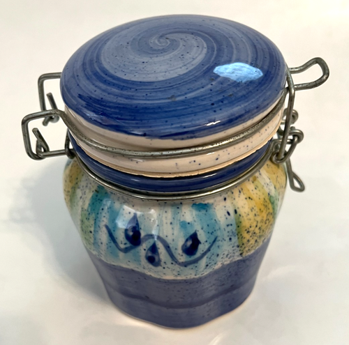 Crock Wire Bale Closure Ceramic Canisters By Alco Industries - Hand ...