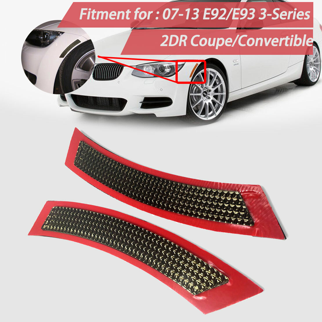 1 Pair For 07-13 BMW E92/E93 3-Series Coupe/Convertible Front Bumper ...