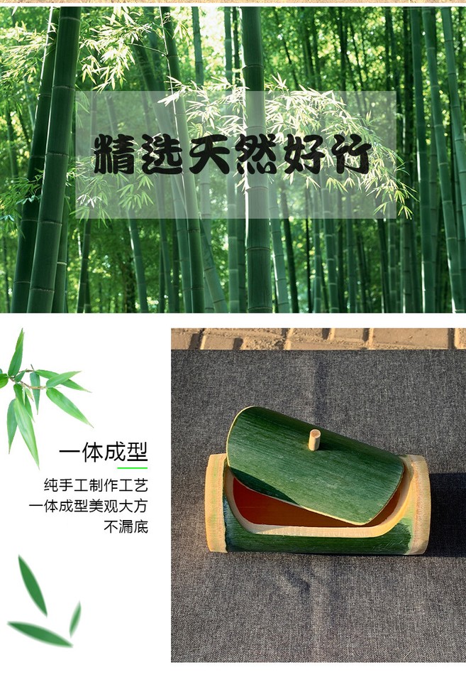 Handmade Natural Bamboo Steamed Rice Barrels Green Steaming Cup Soup ...