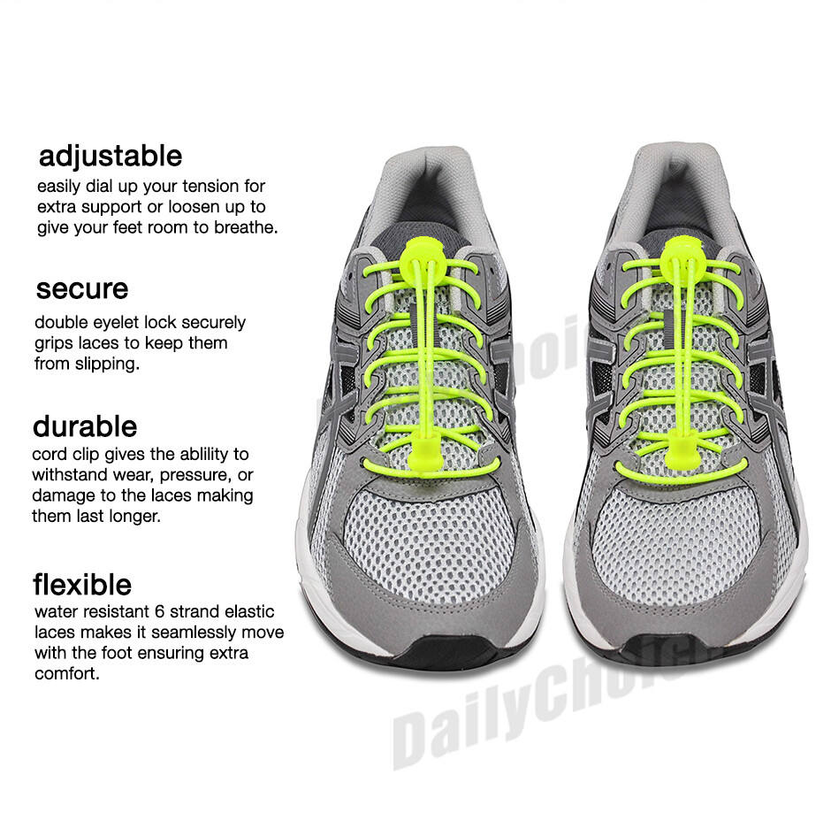 Elastic Shoe Lock Laces Sports Triathlon Running Race Speedlaces AU OZ ...