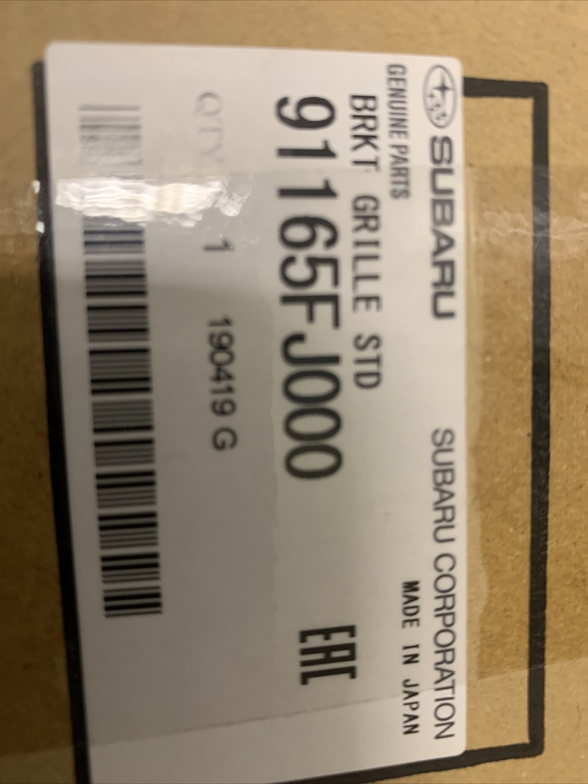 91165FJ000 BRKT Grille STD Subaru Genuine OEM Part for sale online | eBay